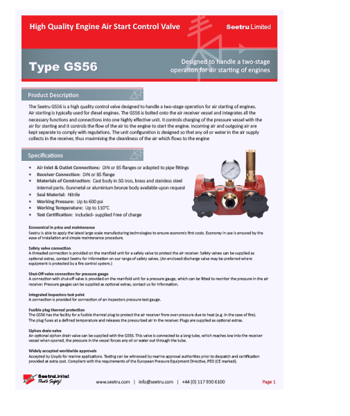 Air Start Valves - Seetru
